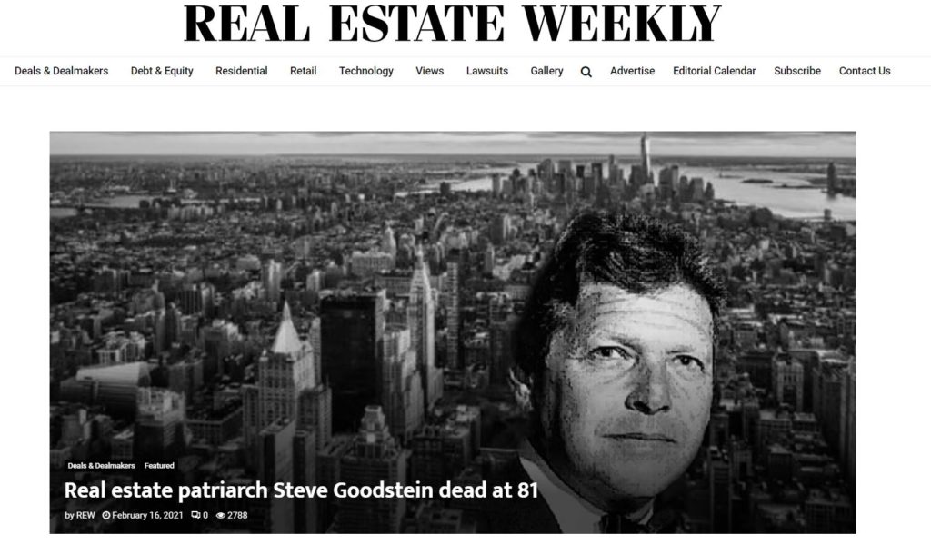 Steven Goodstein 1/1/40 - 2/13/21 | Goodstein Development